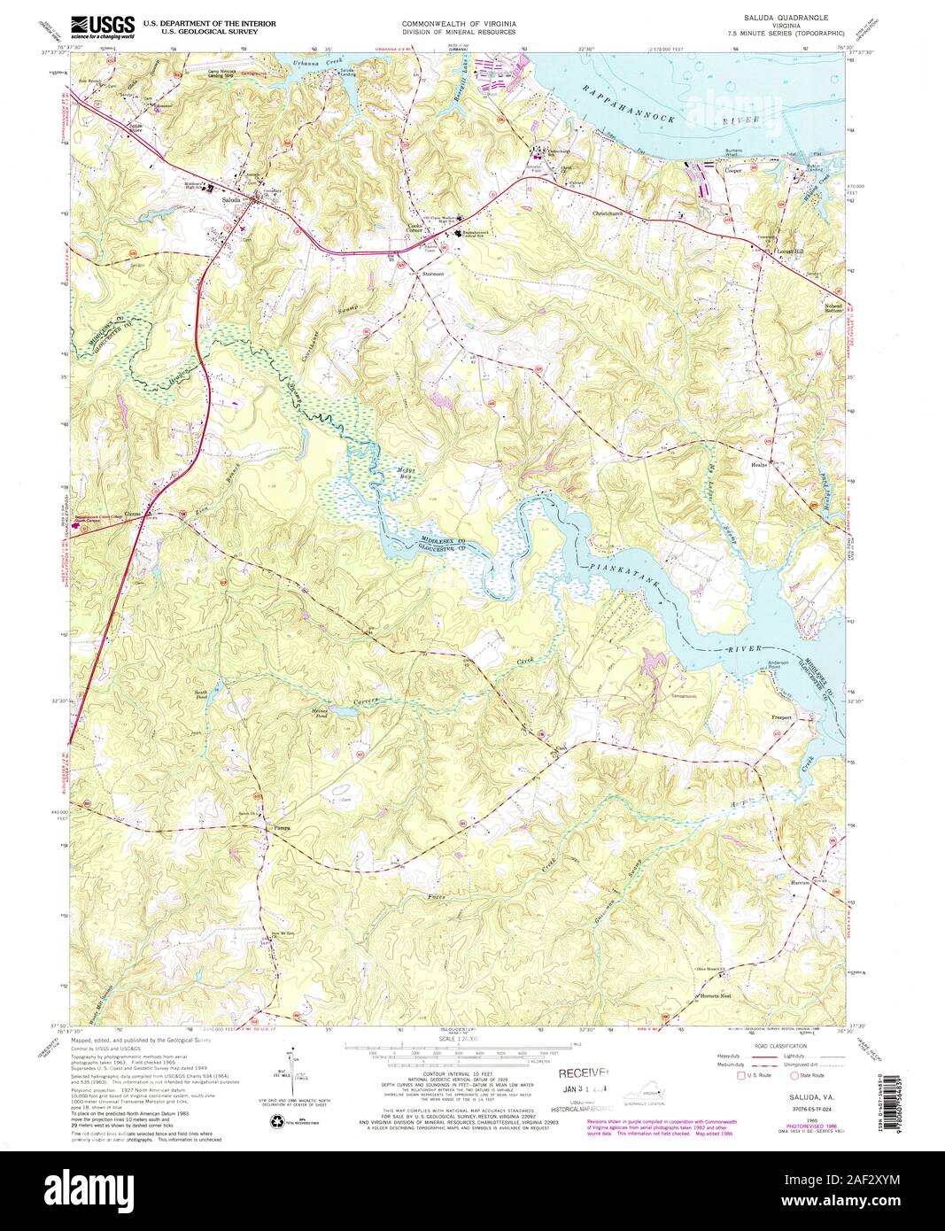 Map of saluda hi-res stock photography and images - Alamy