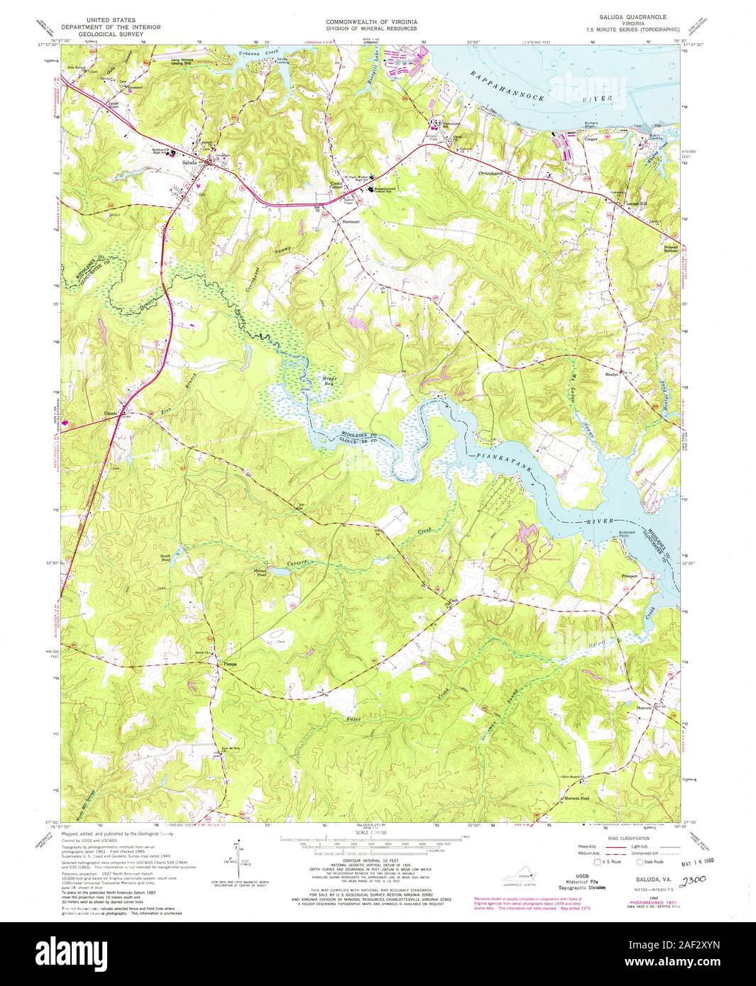 VA Saluda 186625 1965 24000 Stock Photo - Alamy