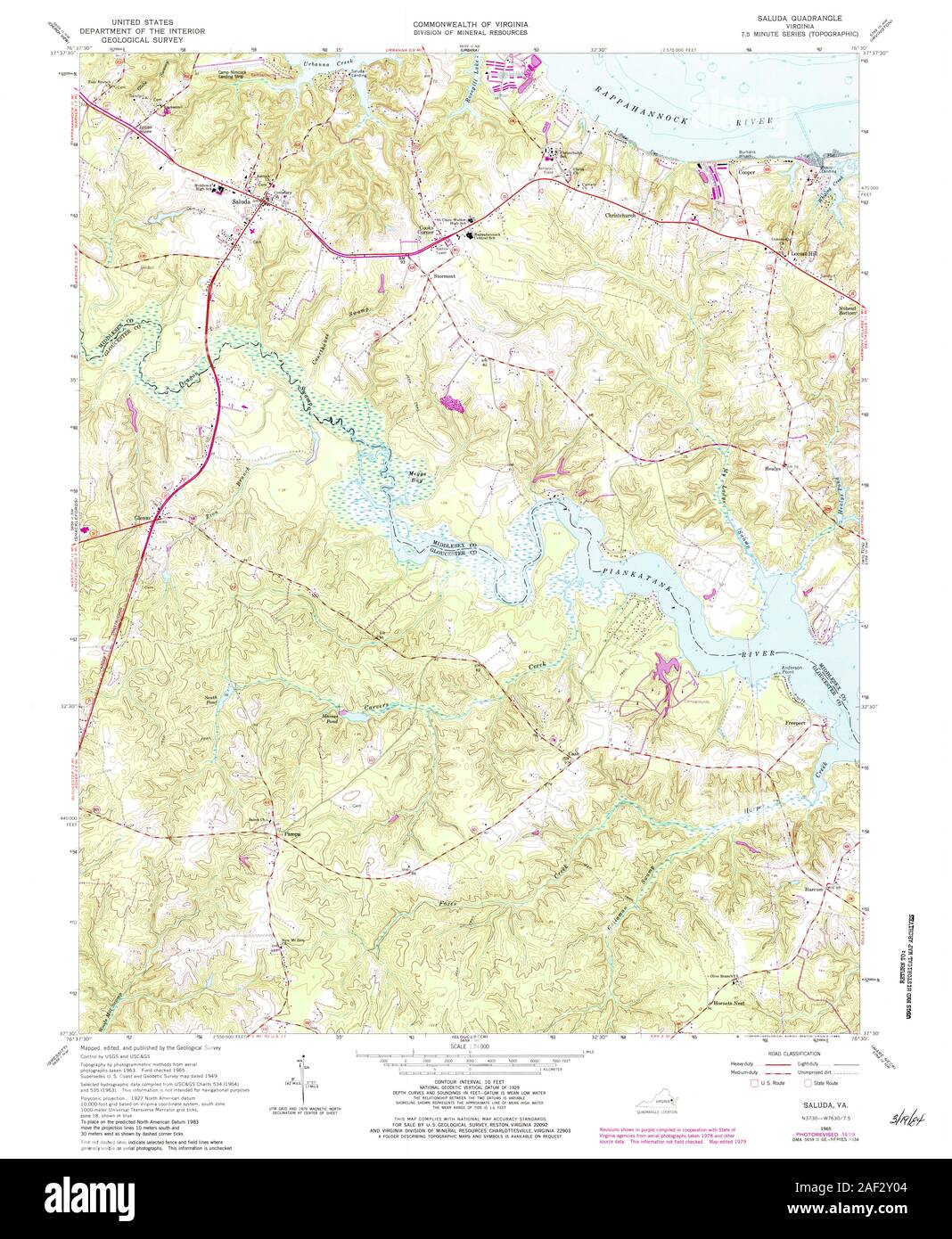 Map of saluda hi-res stock photography and images - Alamy