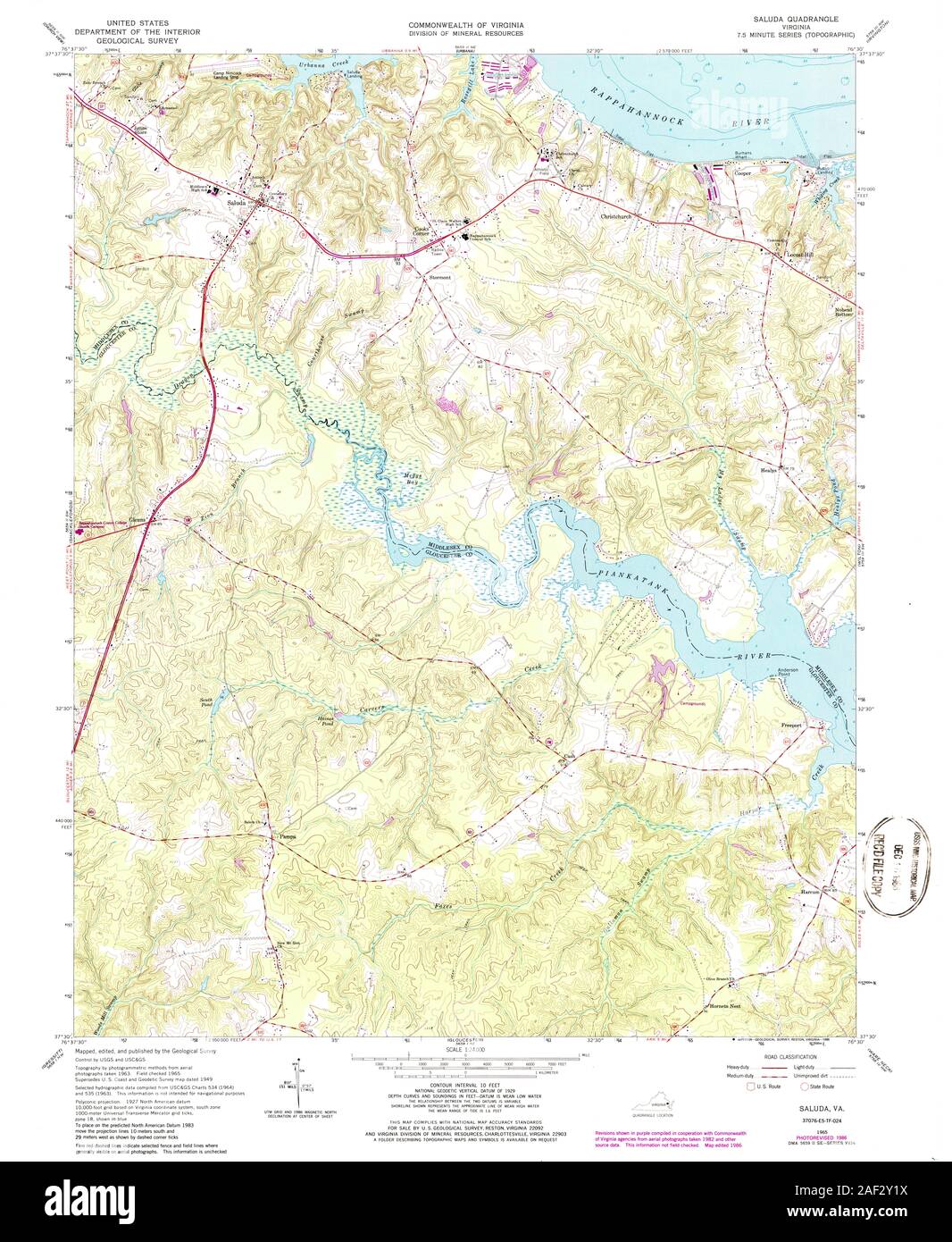 Map of saluda hi-res stock photography and images - Alamy