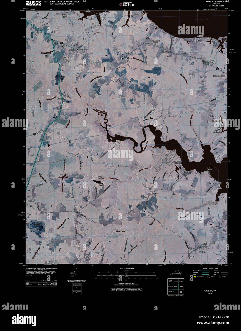 Map of saluda hi-res stock photography and images - Alamy