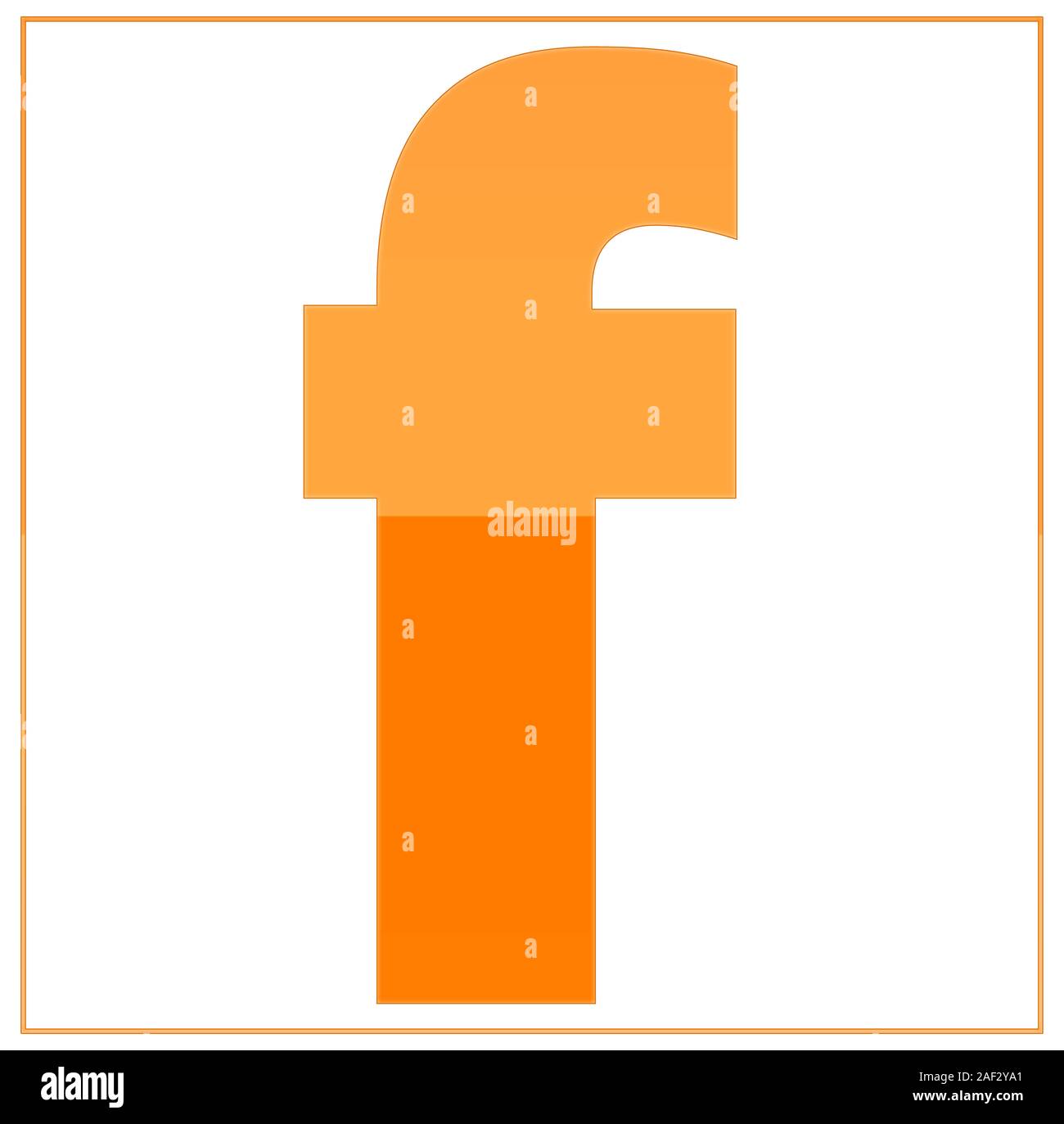 Orange Letter F