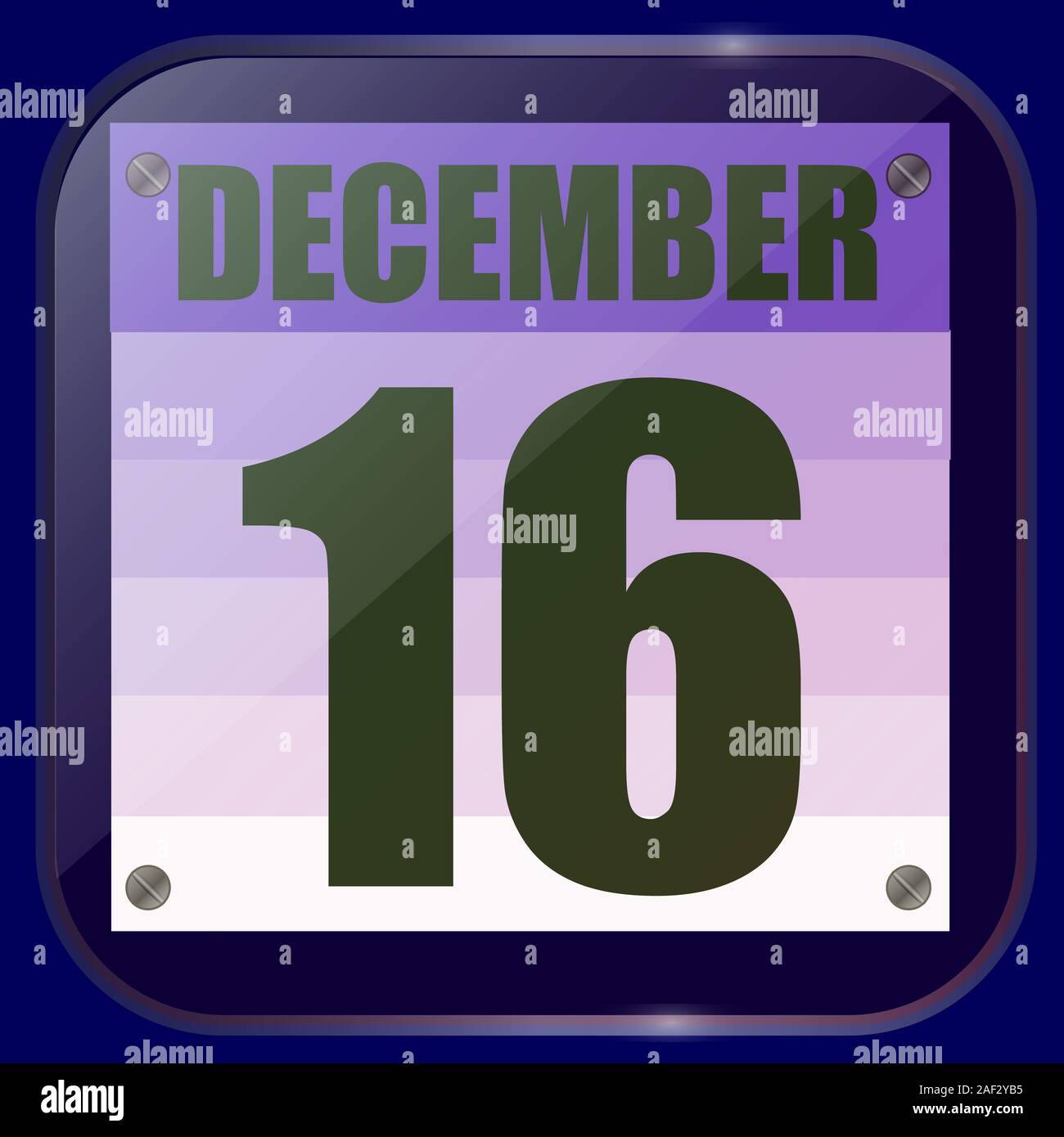 December 16 icon. For planning important day. Banner for holidays and ...
