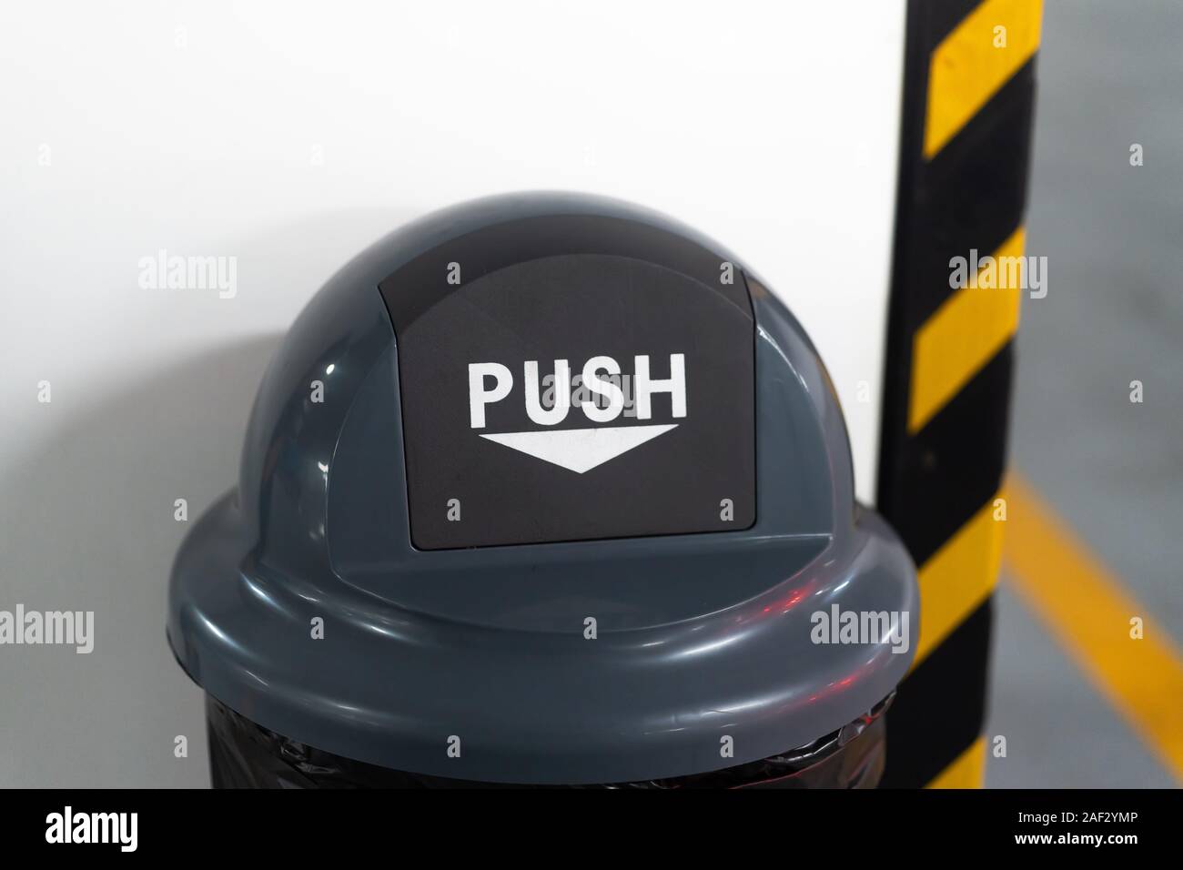 Green plastic trash recycling container, clipping path Stock Photo - Alamy