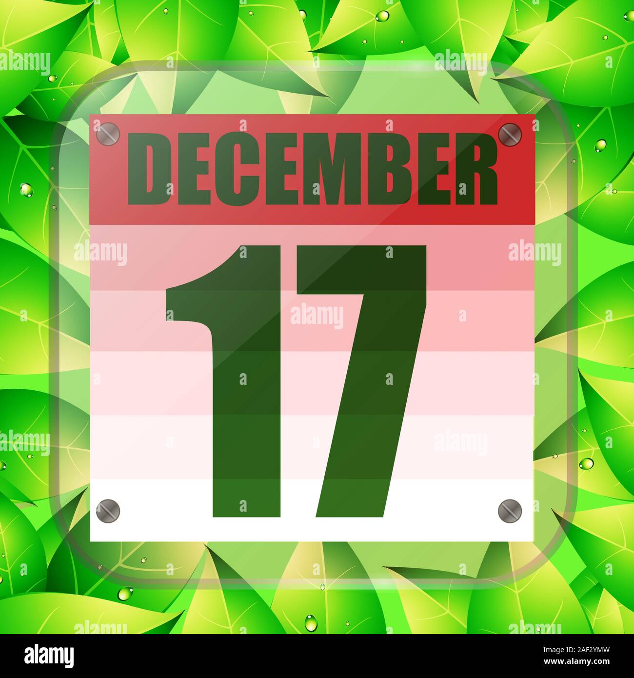 December 17 icon. For planning important day. Banner for holidays and ...