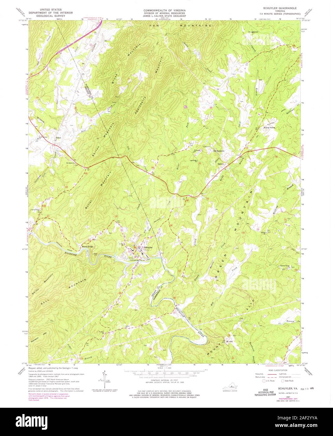 VA Schuyler 186645 1967 24000 Stock Photo - Alamy