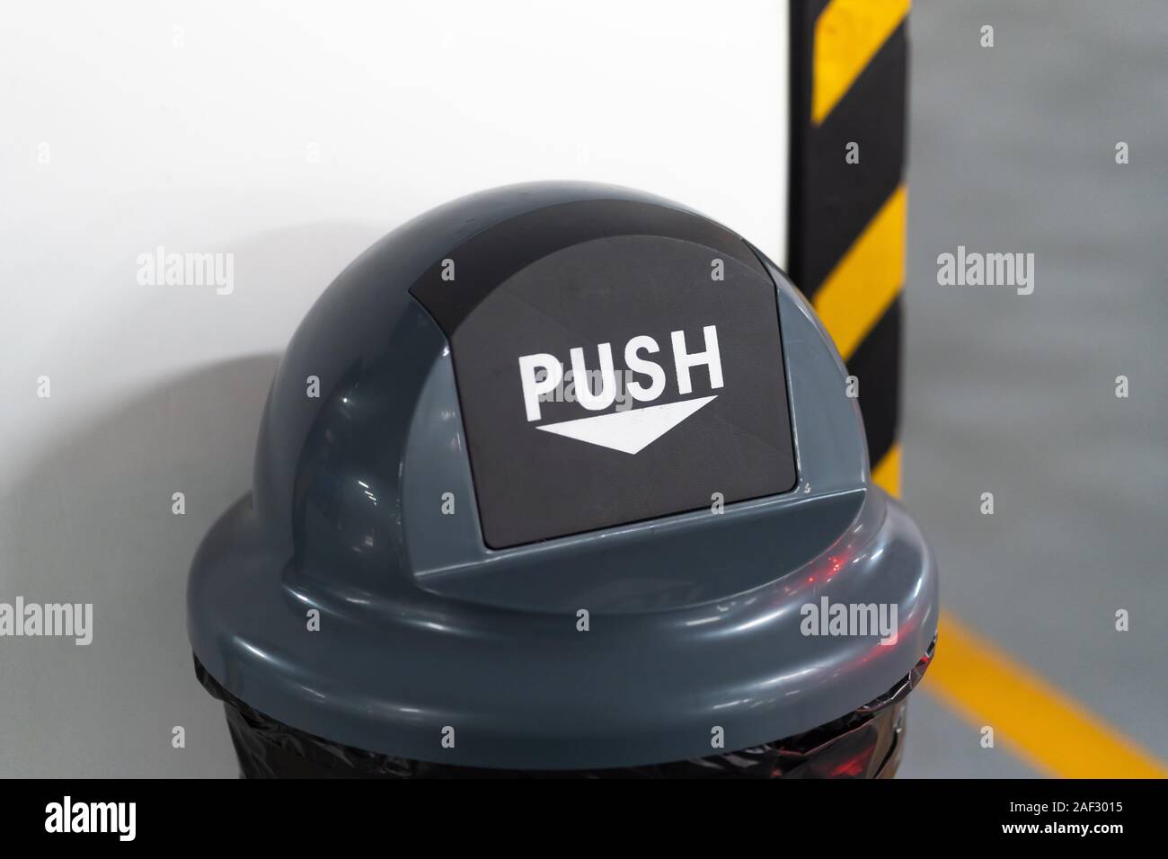 Green plastic trash recycling container, clipping path Stock Photo - Alamy