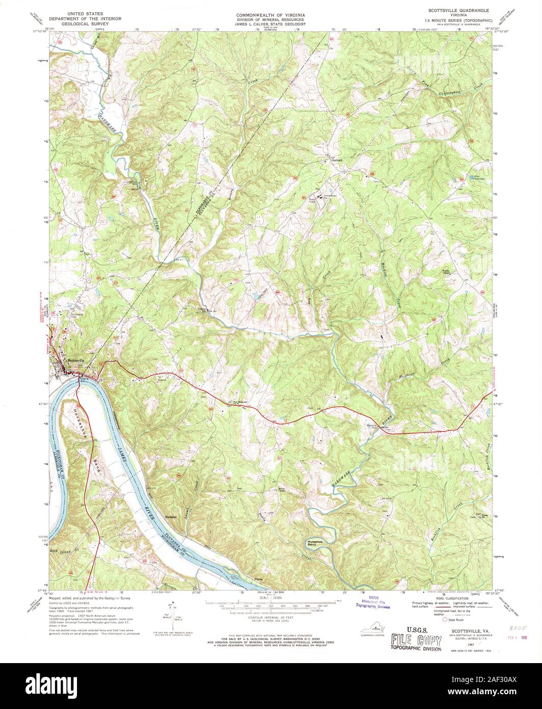 Map of scottsville hi-res stock photography and images - Alamy