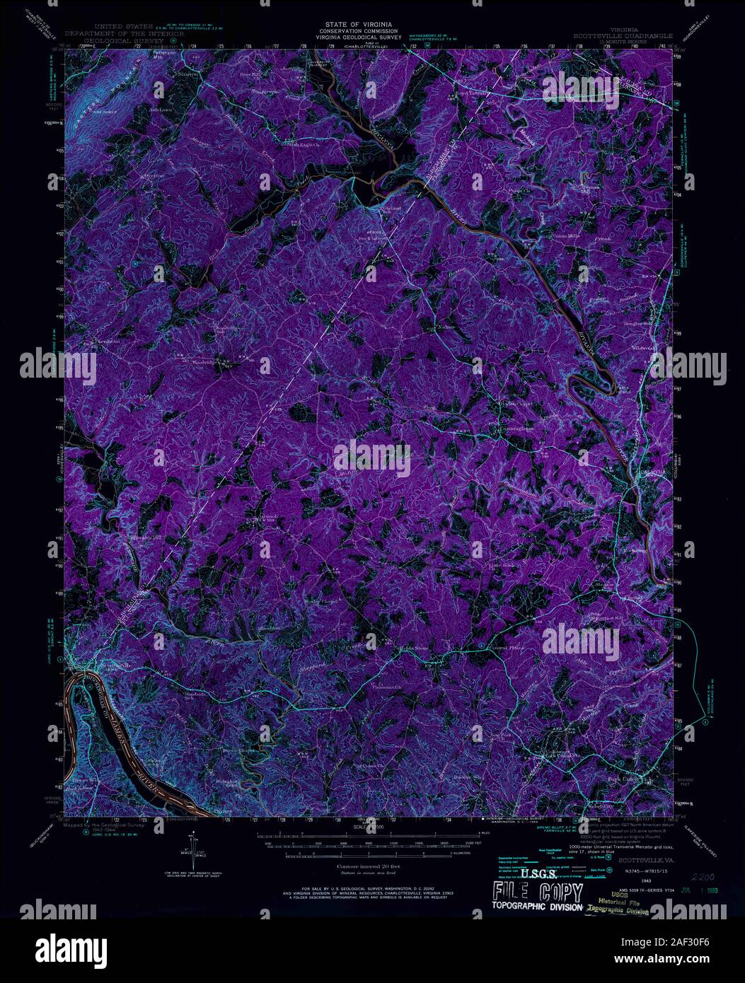 Map of scottsville hi-res stock photography and images - Alamy