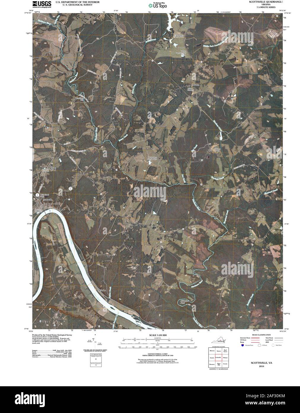 Map of scottsville hi-res stock photography and images - Alamy