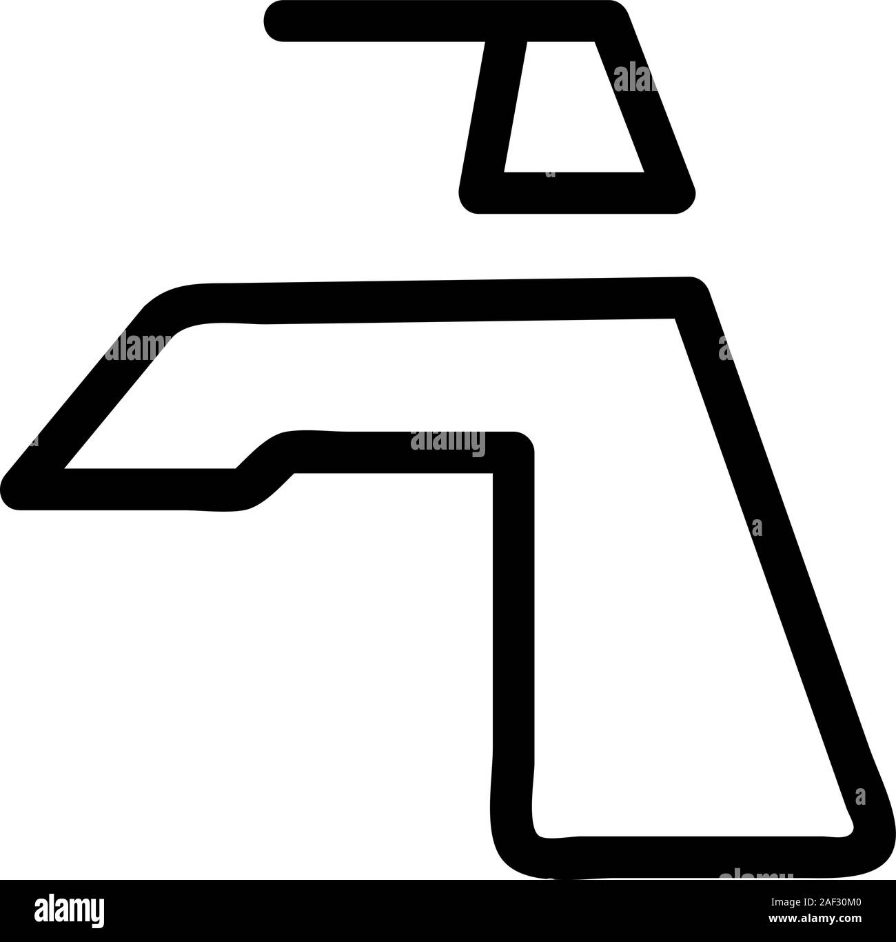 Tap for toilet icon vector. Isolated contour symbol illustration Stock ...