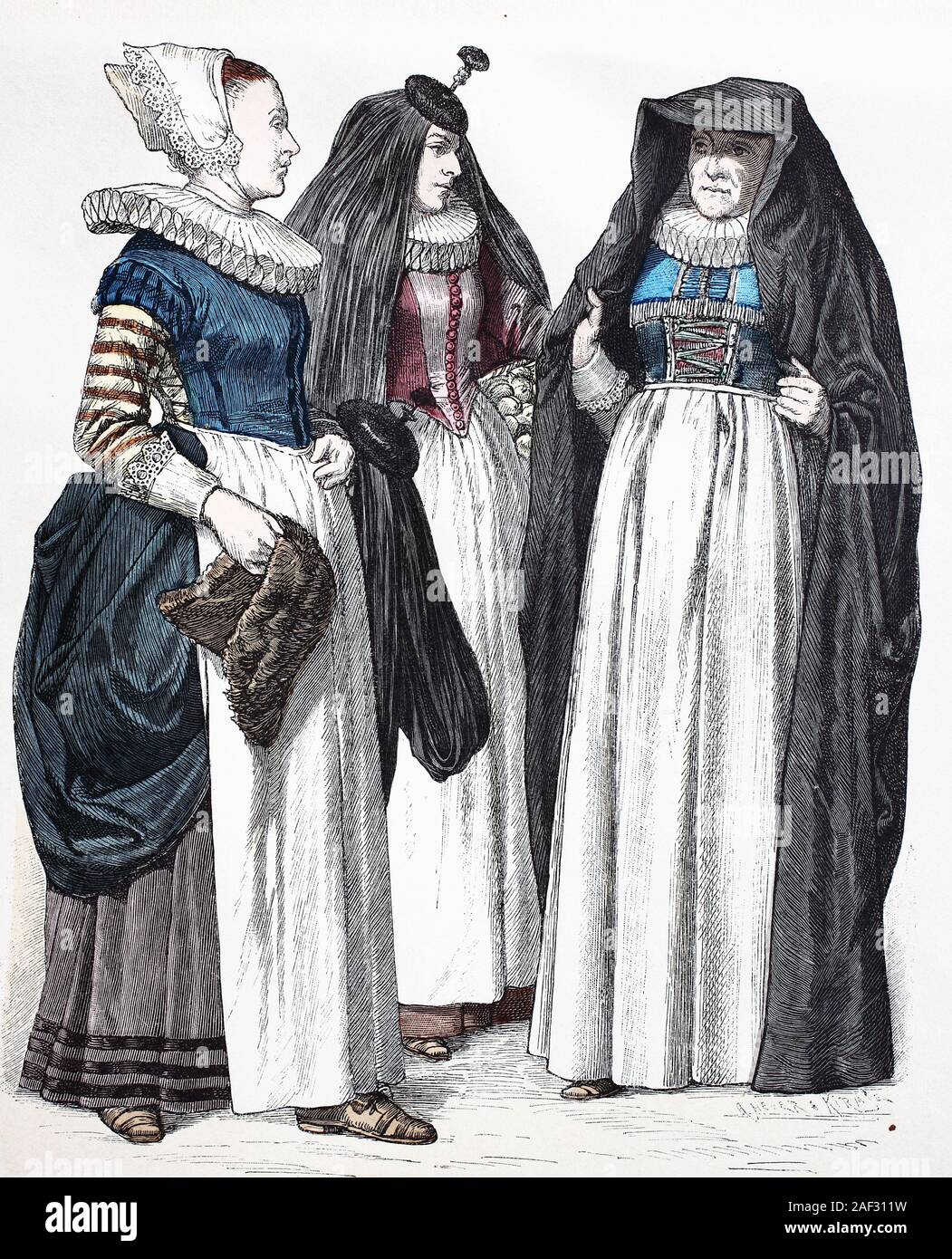 National costume, clothes, history of the costumes, maidservants, civil ...