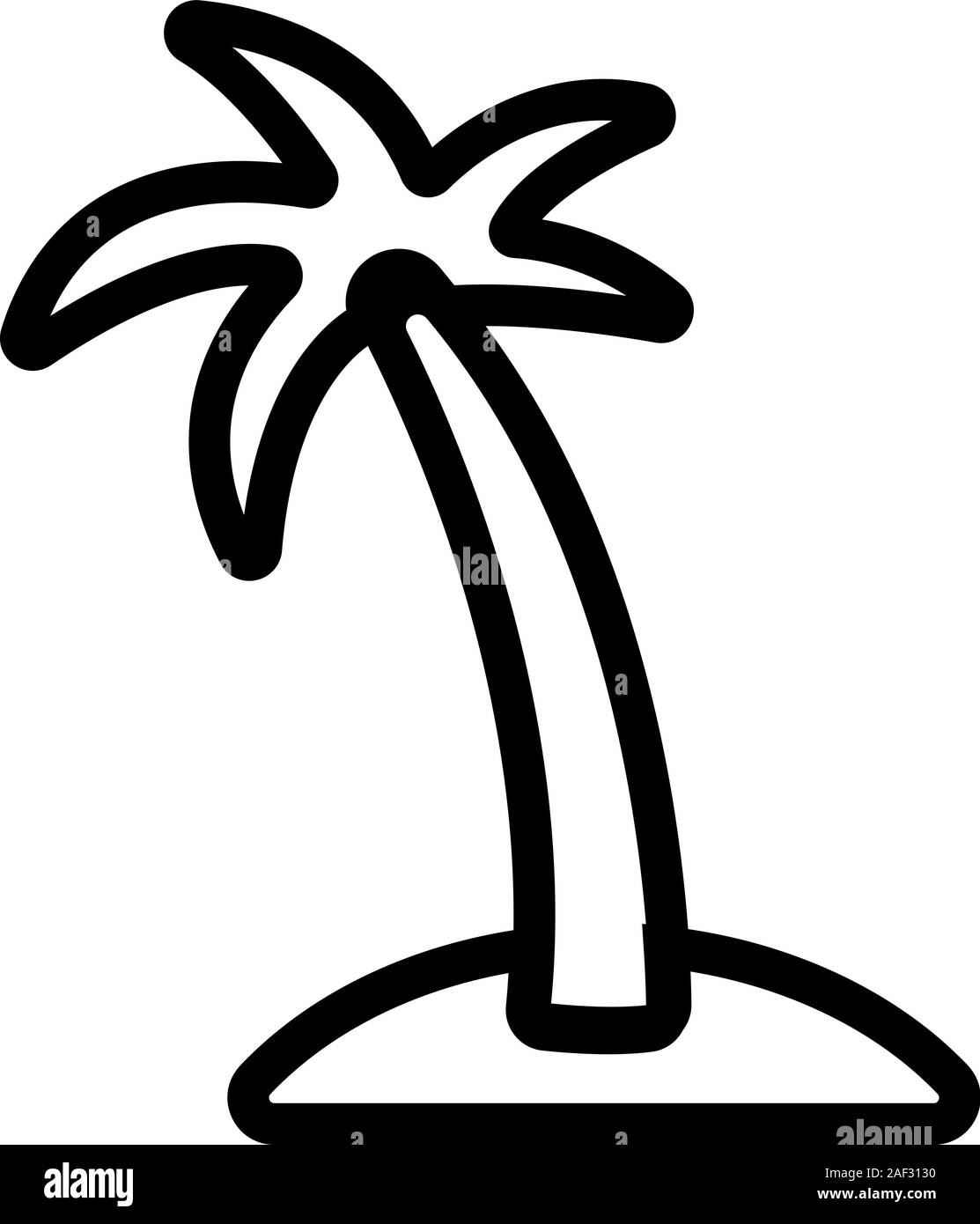 Island icon vector. Isolated contour symbol illustration Stock Vector ...