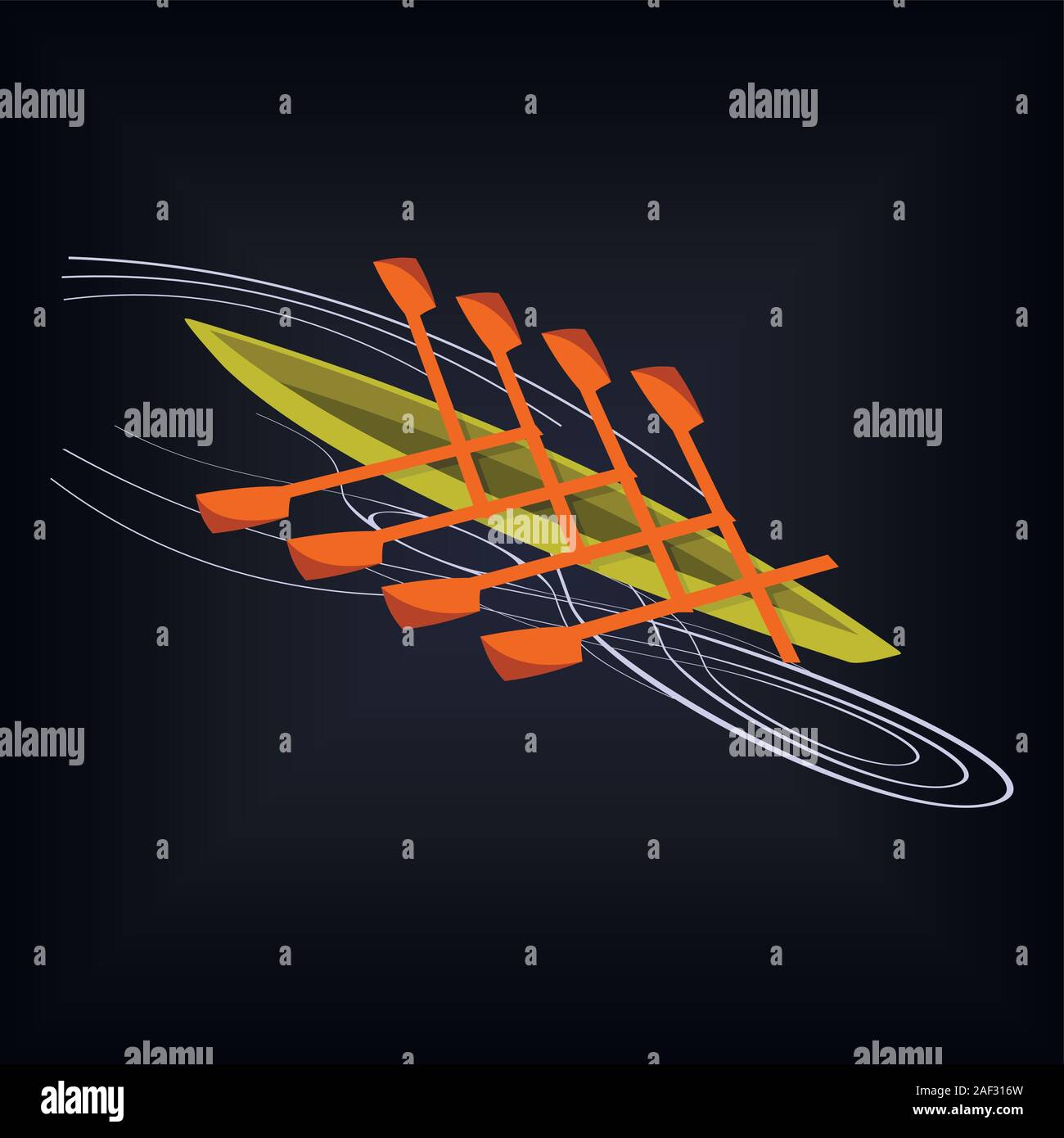Emblem for rowing club vector image N Stock Vector Image & Art - Alamy
