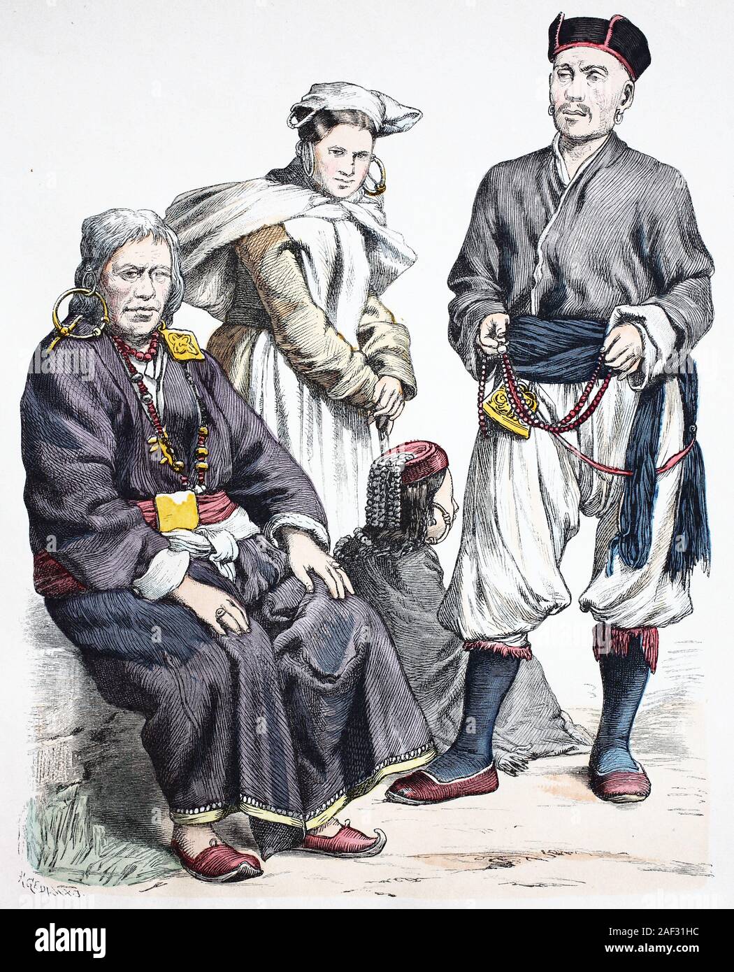 National costume, clothes, history of the costumes, Tibetans, llama ...