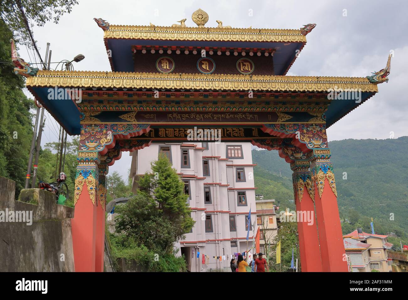 Entrance gate of Gonjang Monastery in Sikkim, India Stock Photo - Alamy