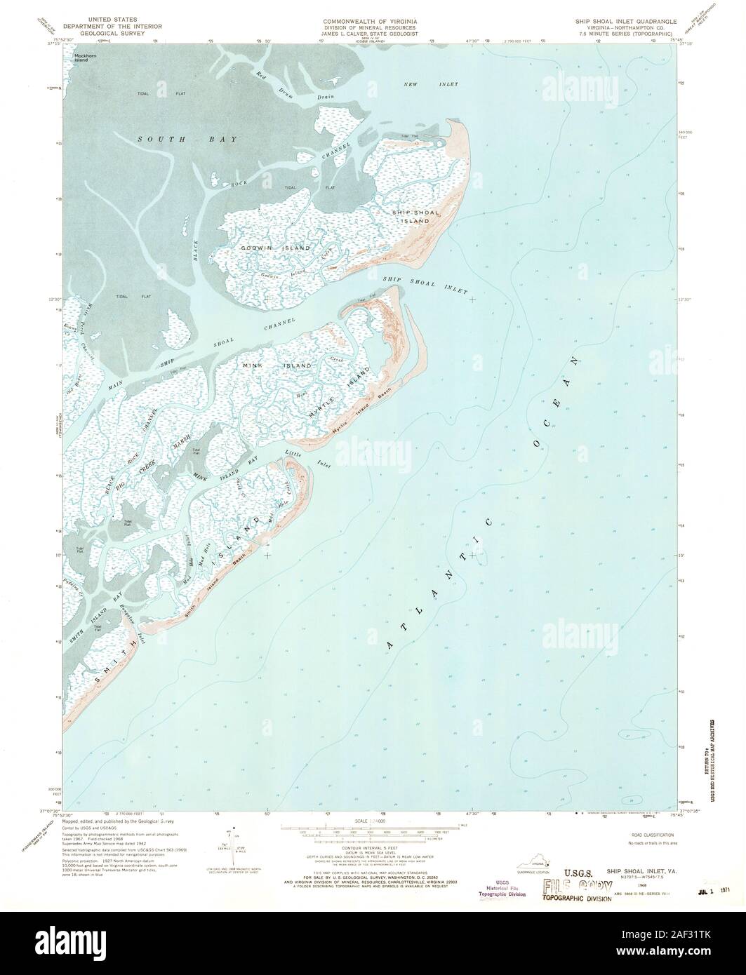 VA Ship Shoal Inlet 186682 1968 24000 Stock Photo - Alamy