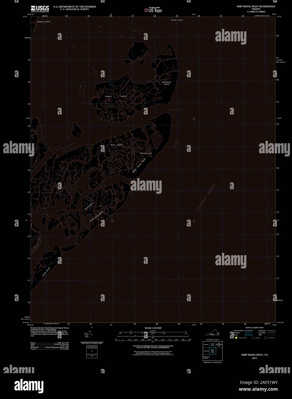 VA Ship Shoal Inlet 20110929 TM Inverted Stock Photo - Alamy