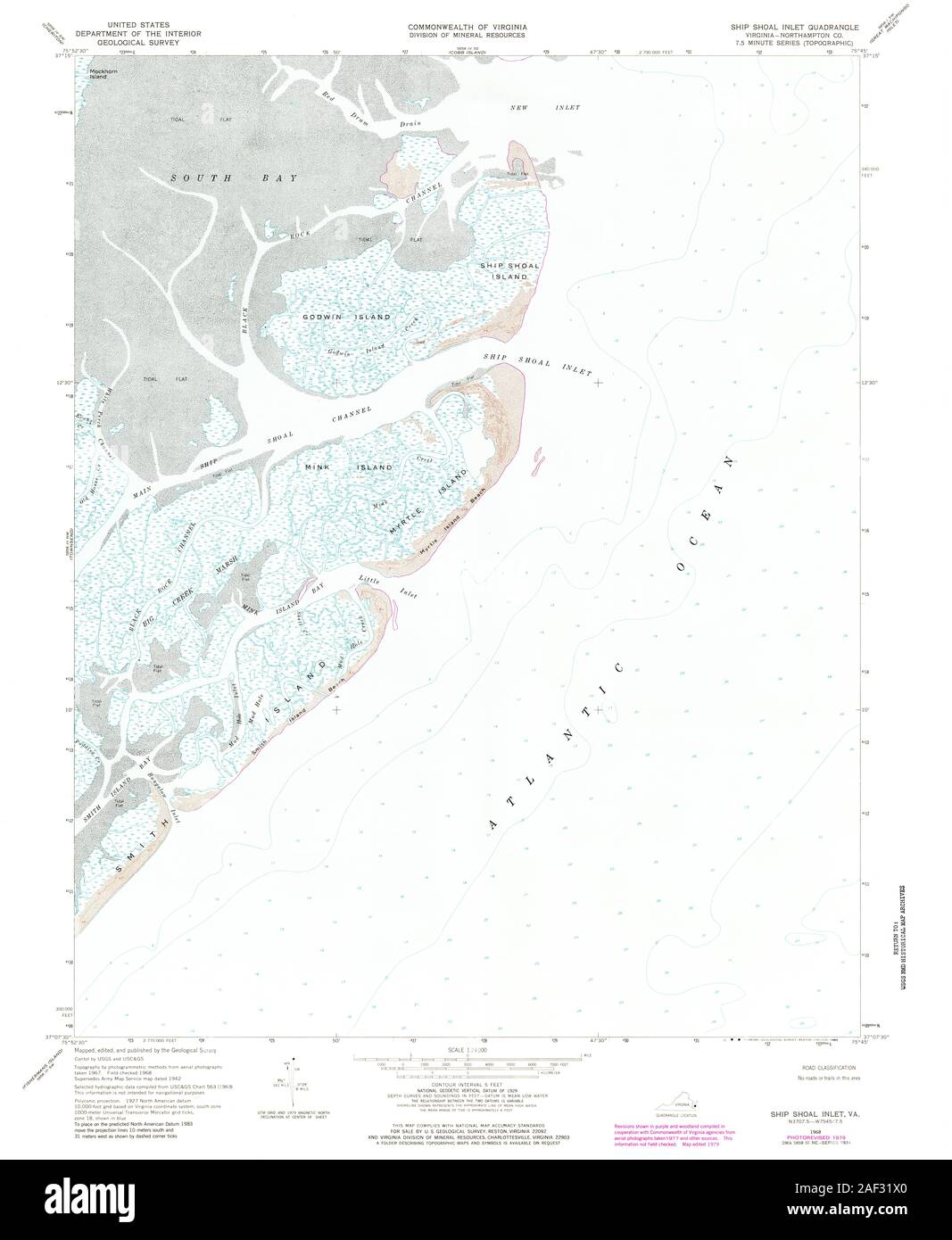 VA Ship Shoal Inlet 186685 1968 24000 Stock Photo - Alamy