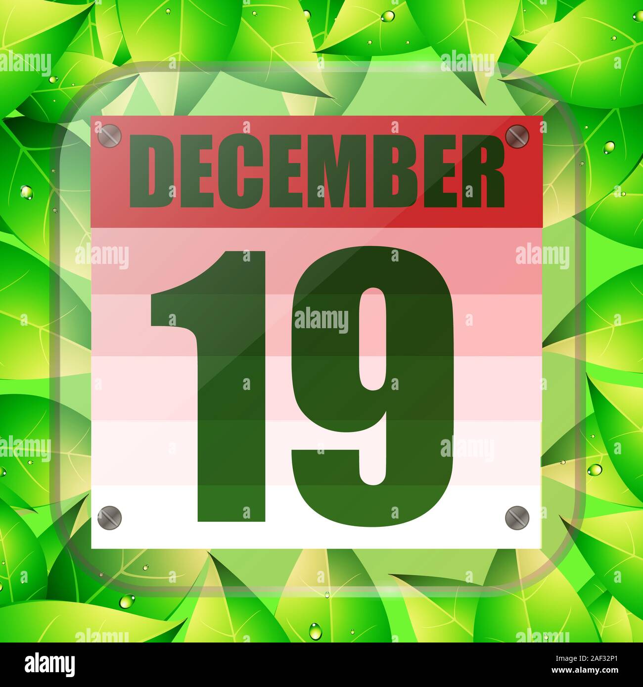 December 19 icon. For planning important day. Banner for holidays and ...