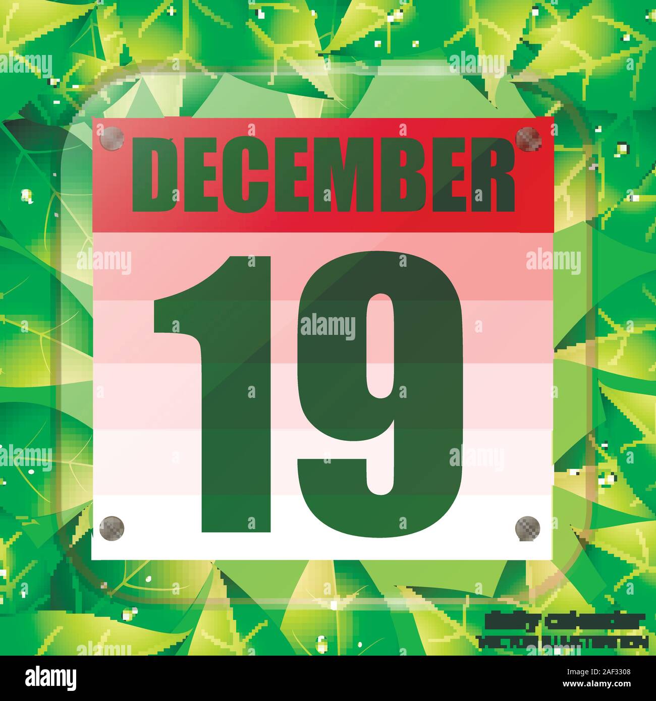 December 19 icon. For planning important day. Banner for holidays and ...