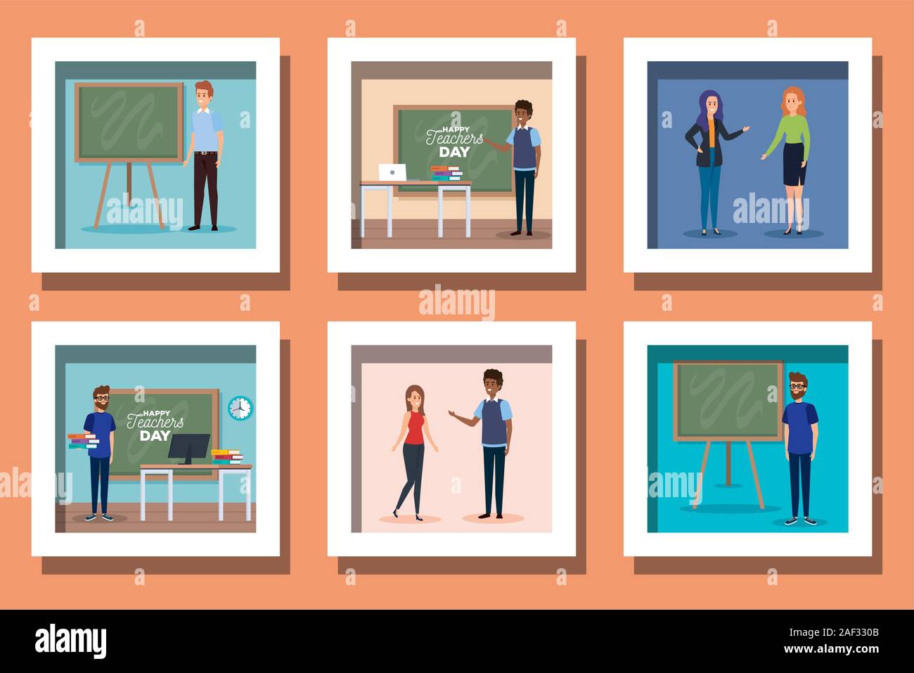 set designs of happy teachers day Stock Vector Image & Art - Alamy