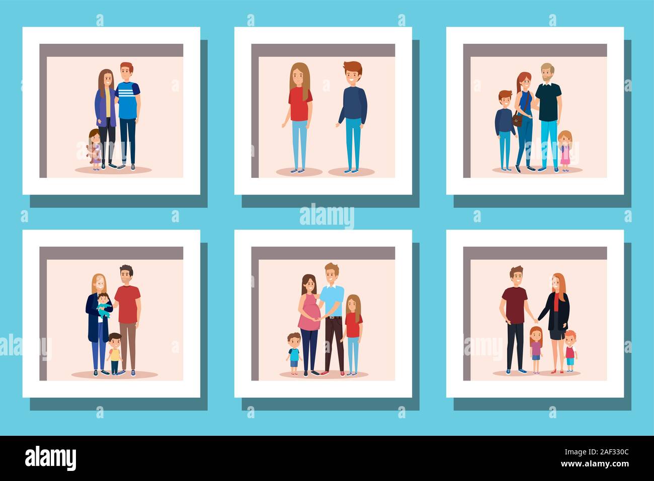 set of family with parents and sons Stock Vector Image & Art - Alamy