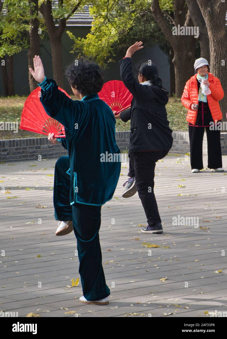 Performing traditional chinese fan dance hi-res stock photography and ...