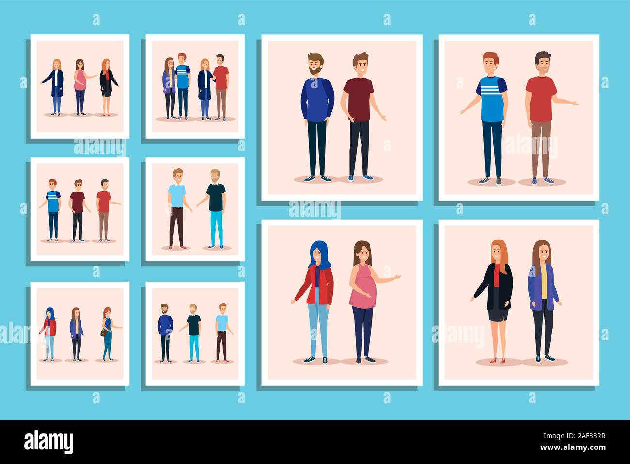 set group of parents avatar character Stock Vector Image & Art - Alamy