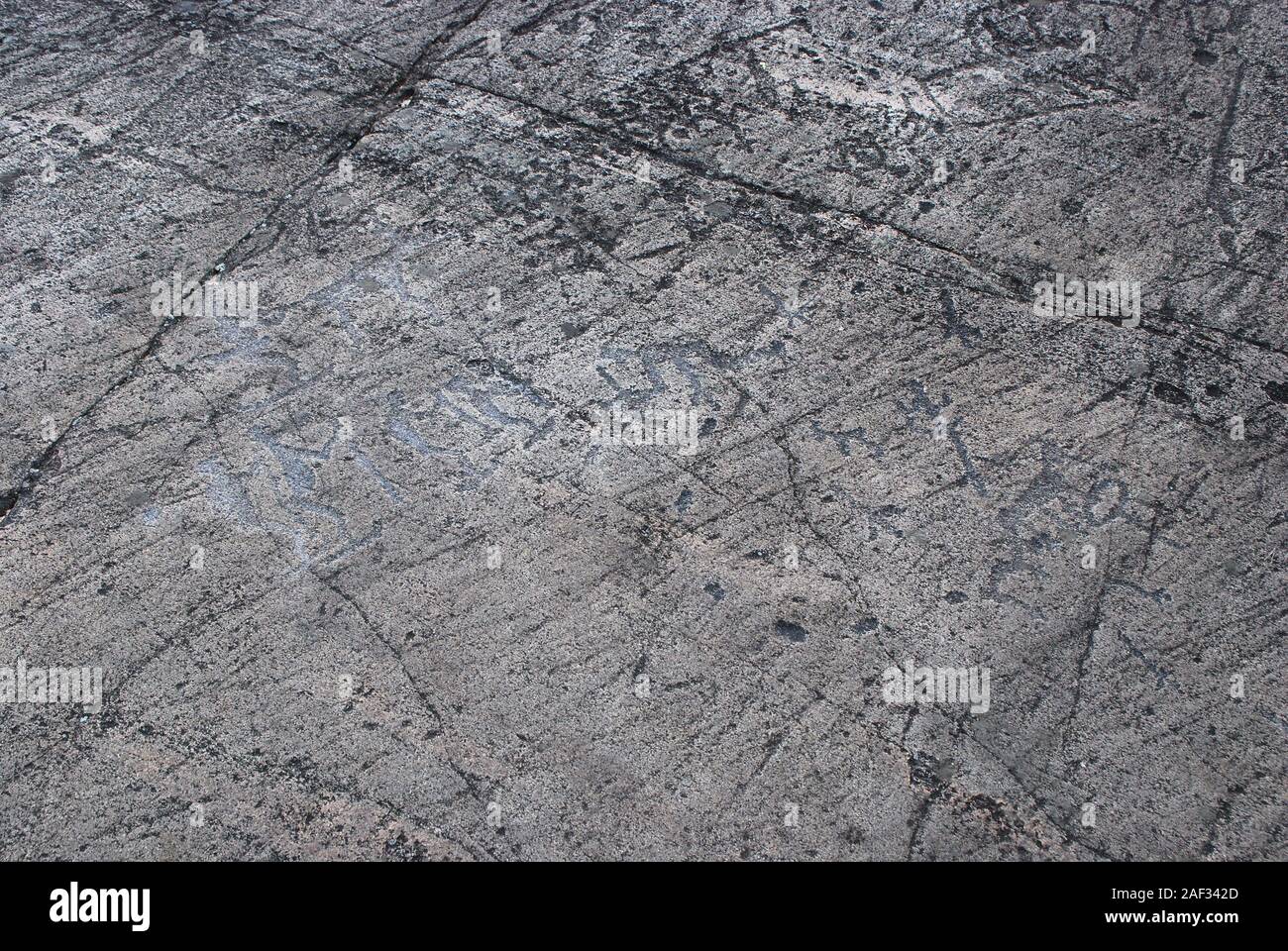 Petroglyph Primitive drawings on stones. Ancient art by prehistoric ...