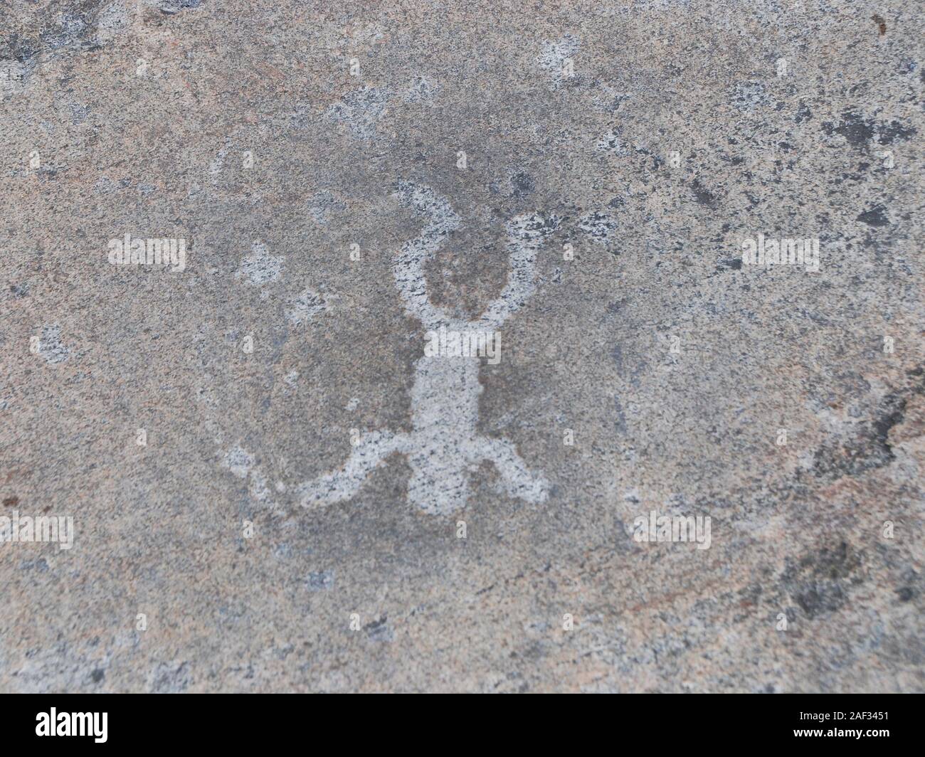 Petroglyph Primitive drawings on stones. Ancient art by prehistoric ...