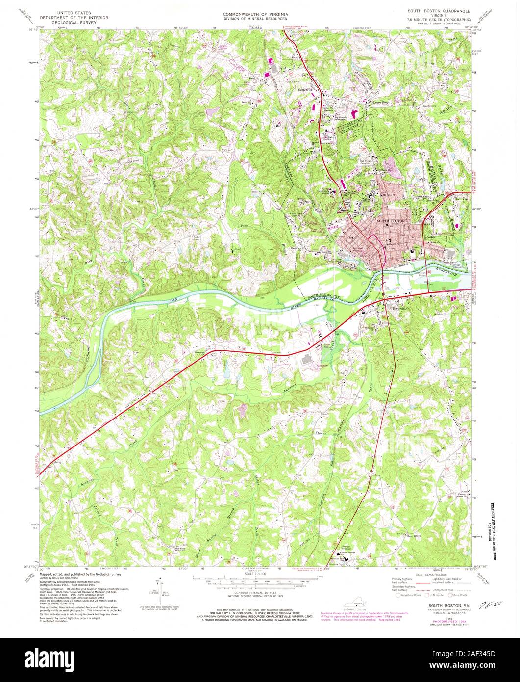 VA South Boston 186733 1969 24000 Stock Photo - Alamy