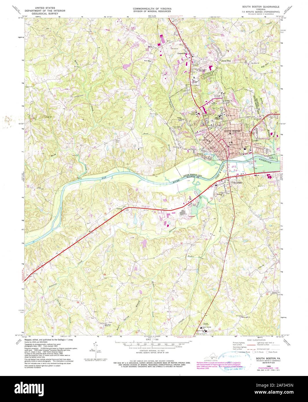 South boston map Cut Out Stock Images & Pictures - Alamy