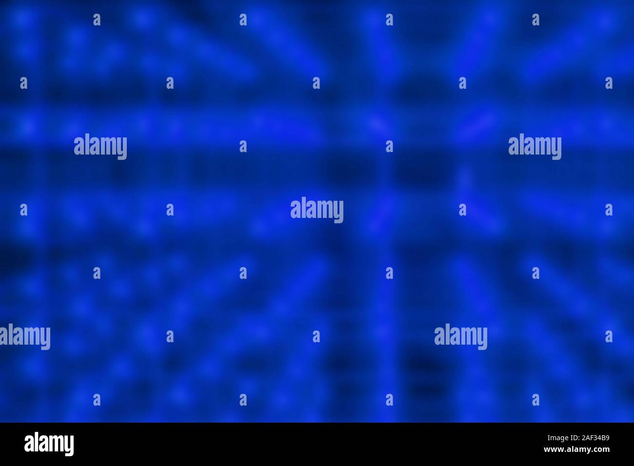 blue blurred fantastic background with perspective, light bulbs diodes ...