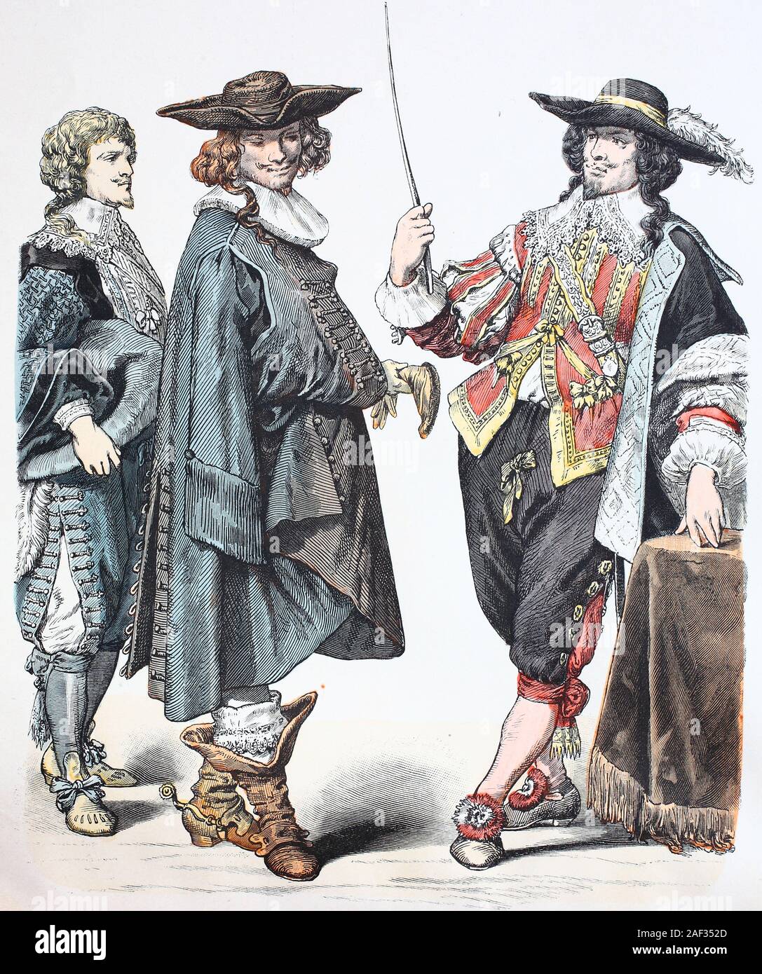 National costume, clothes, history of the costumes, noblemen, France ...
