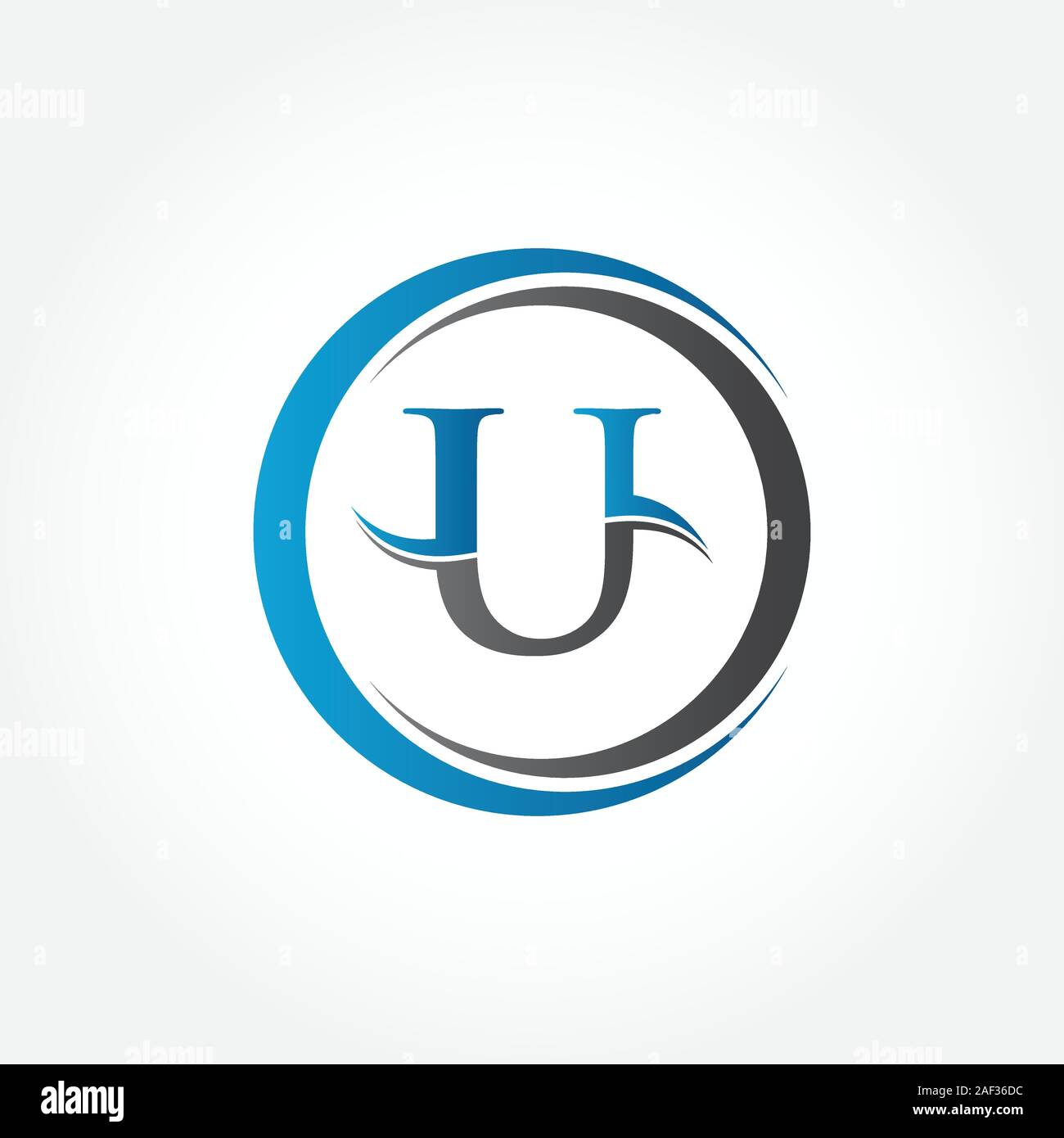 Initial Letter U Logo With Creative Modern Business Typography Vector ...