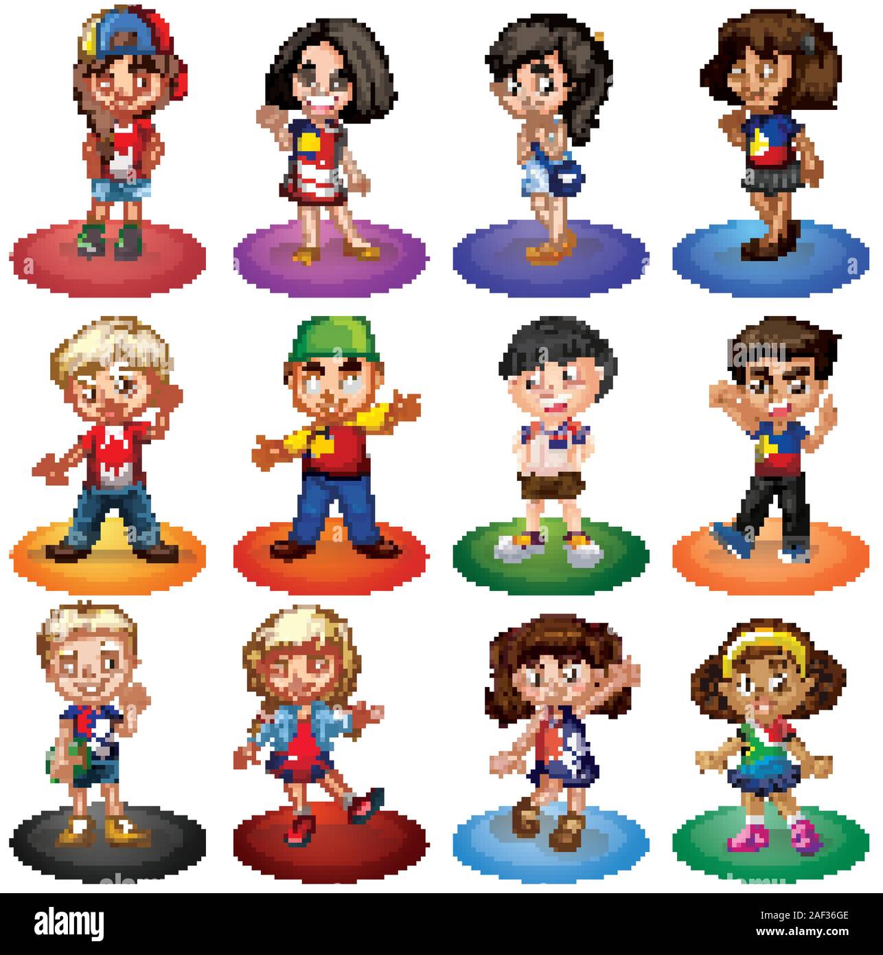 Many children from different countries illustration Stock Vector Image ...