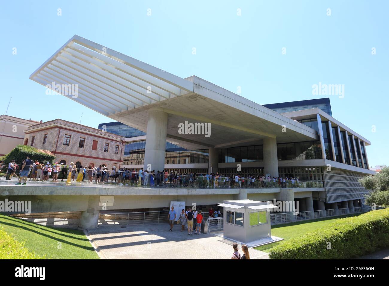 Athens, Greece - July 21, 2019: The entrance to the new Acropolis ...