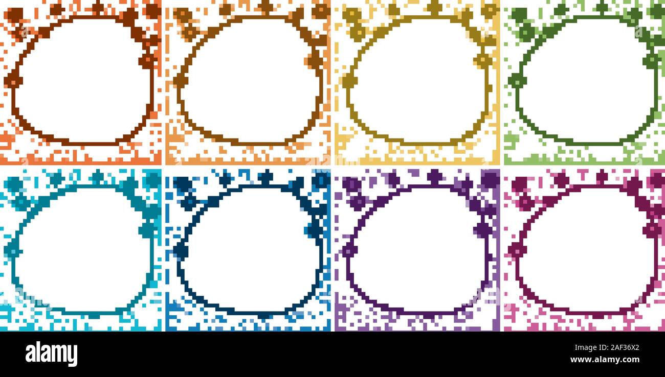 Round frames on different color backgrounds illustration Stock Vector ...