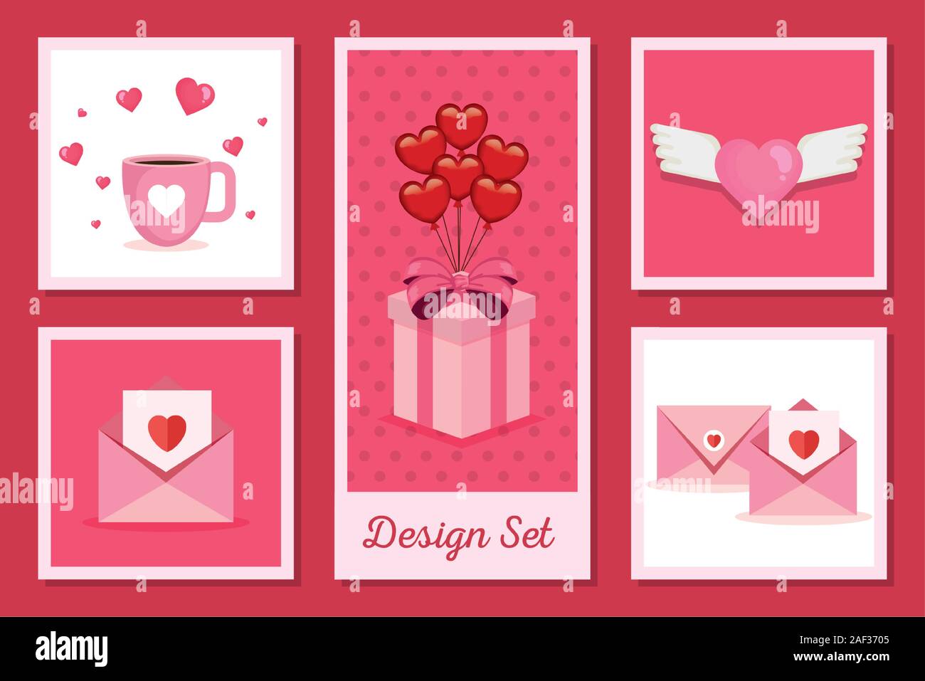 set designs of love with icons decorative Stock Vector Image & Art - Alamy