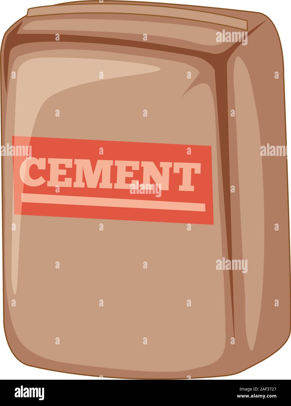 Bag of cement on white background illustration Stock Vector Image & Art ...