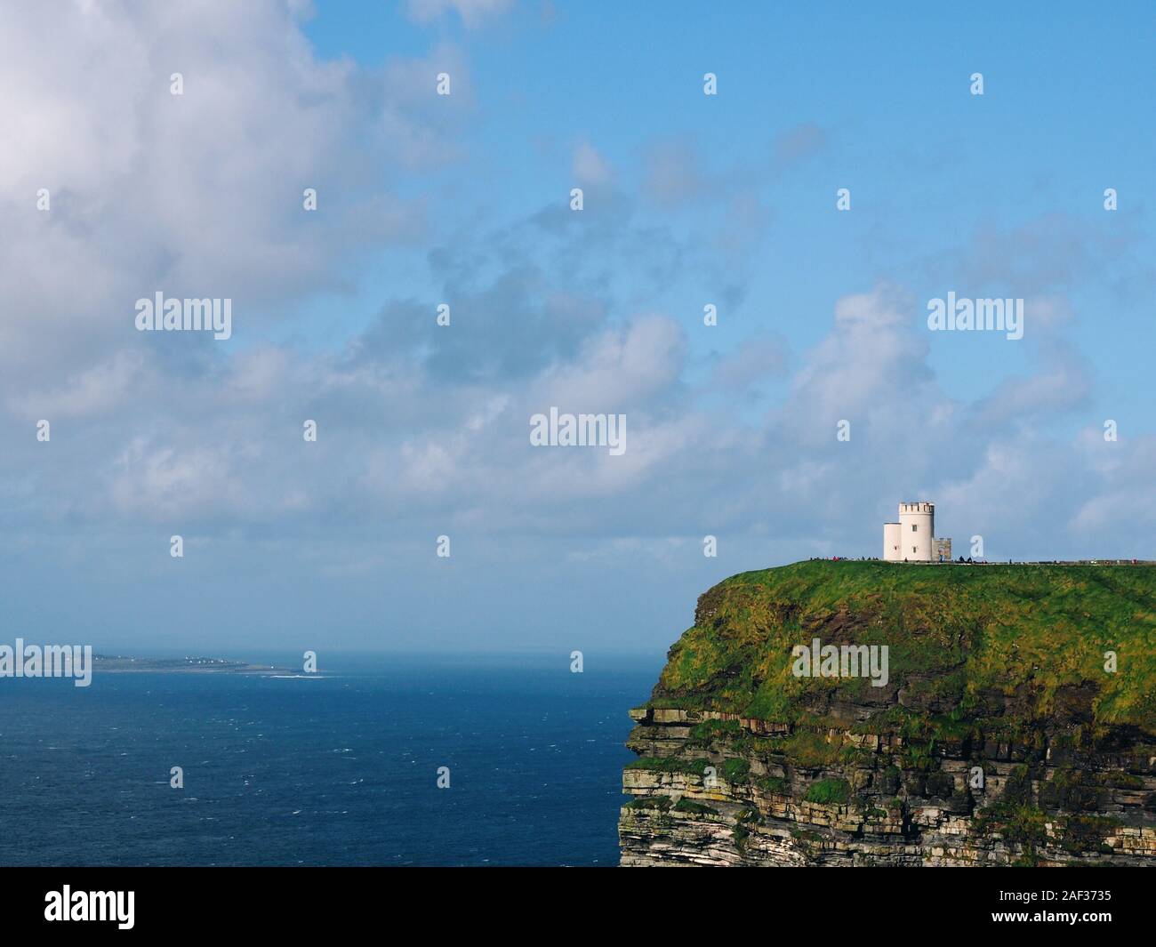 Small castle on cliff in Ireland Stock Photo - Alamy