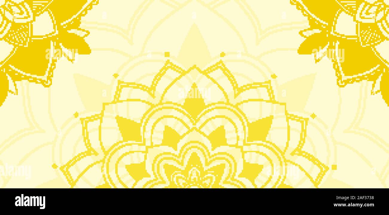 Yellow mandala patterns background illustration Stock Vector Image ...