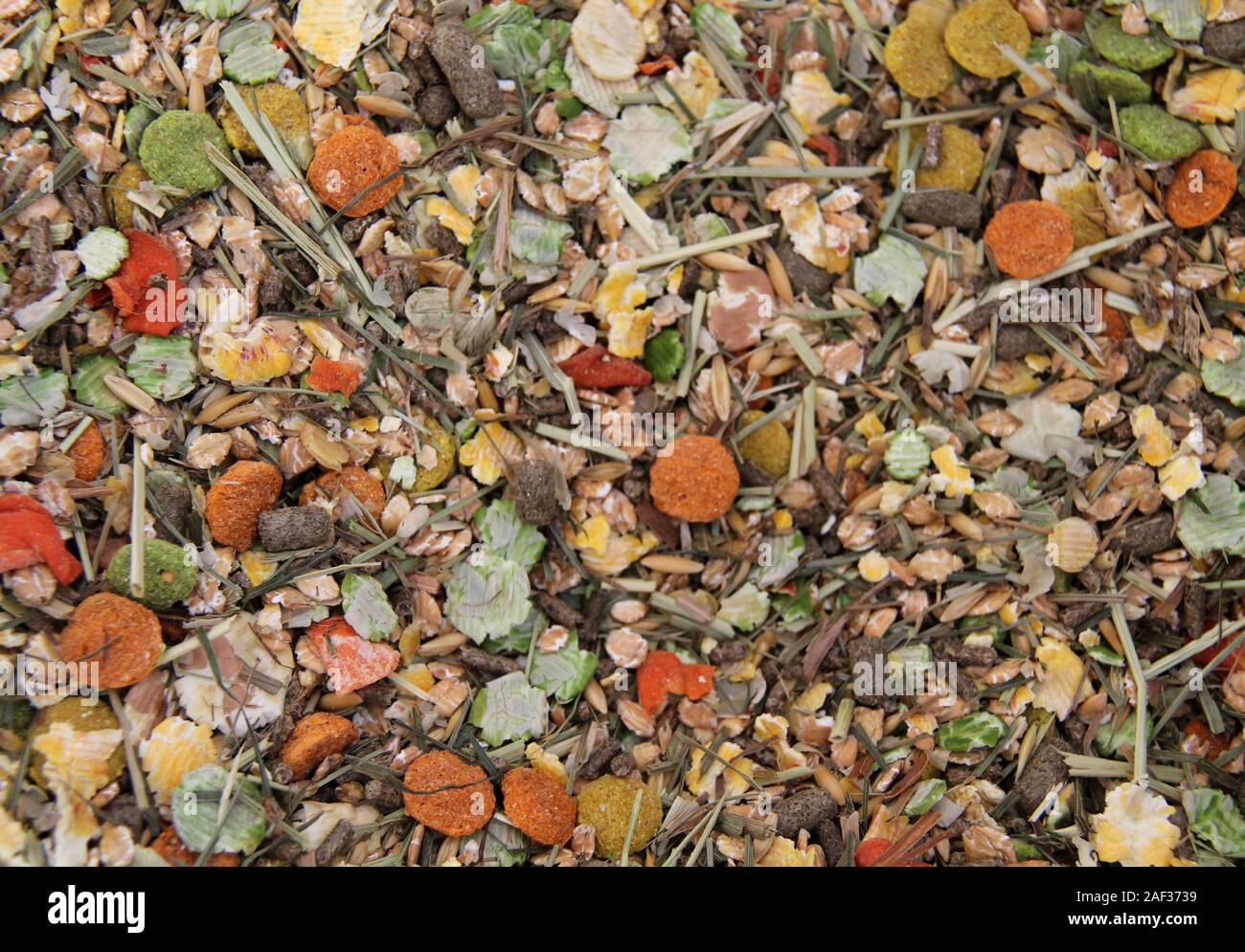 A Prepared Dried Animal Food Mix for a Rabbit Stock Photo - Alamy