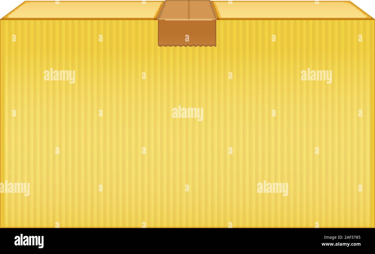 Yellow box with brown tape illustration Stock Vector Image & Art - Alamy