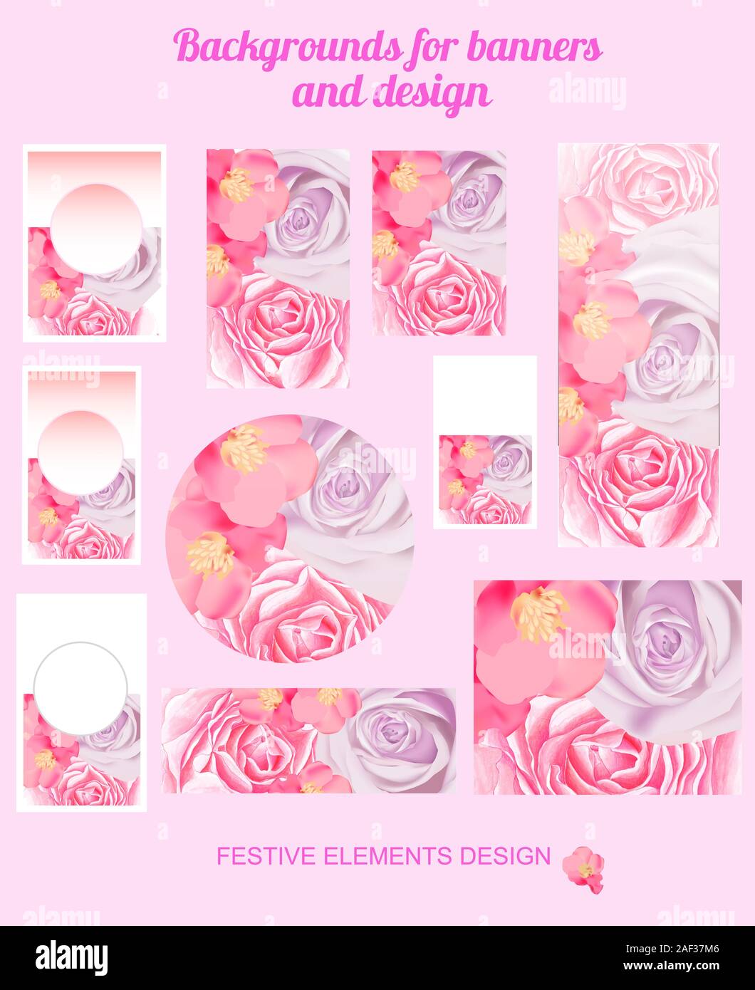 Backgrounds for banners, labels and design. Backdrops with spring ...