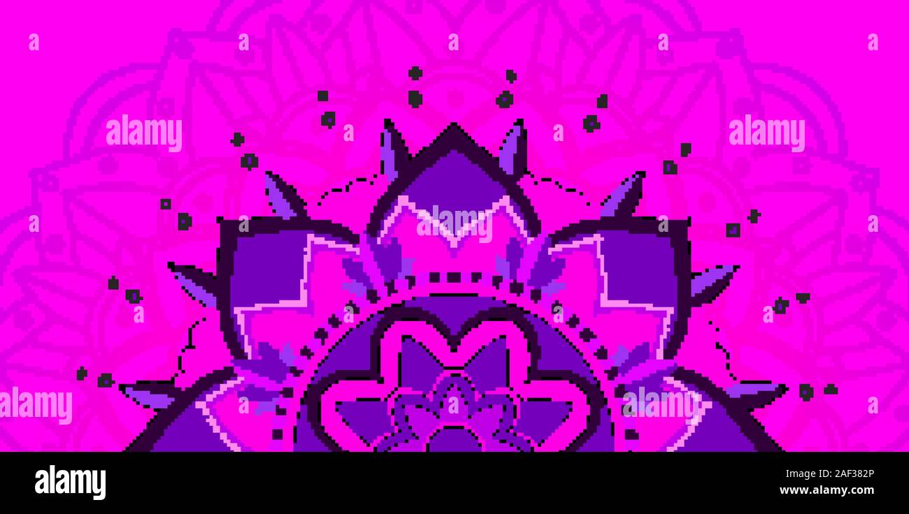 Mandala patterns on pink background illustration Stock Vector Image ...