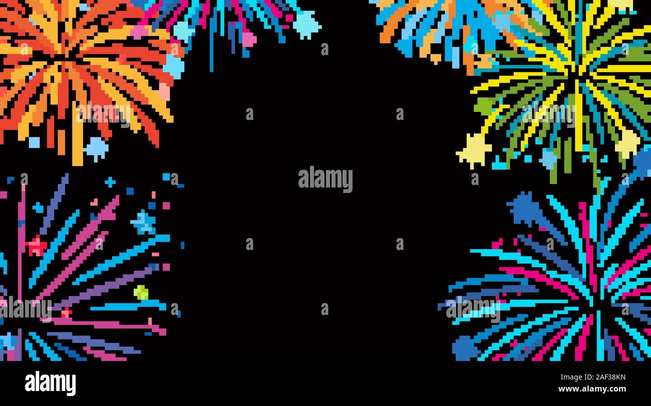Background design with colorful fireworks illustration Stock Vector ...