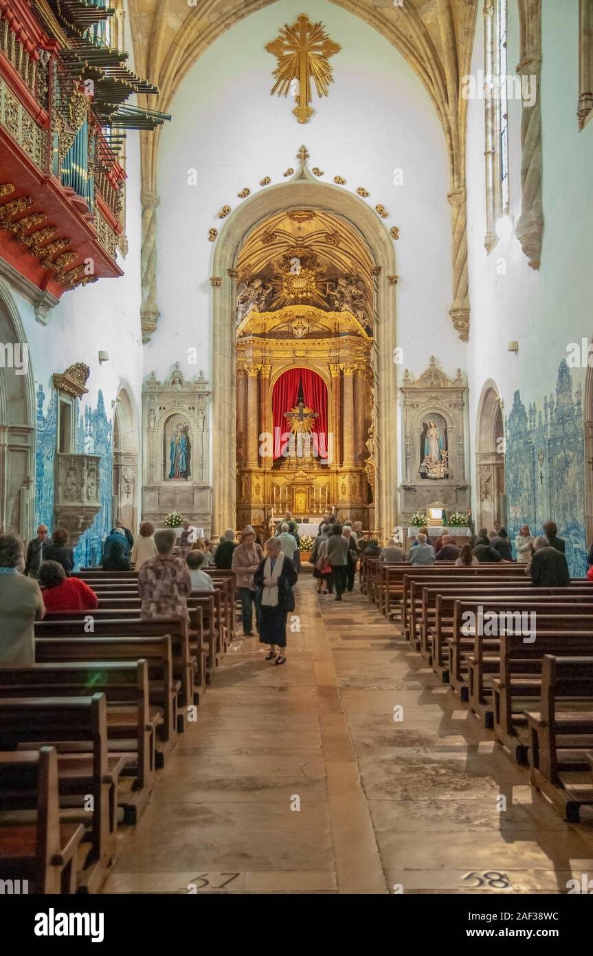 Interior of the Santa Cruz Monastery (Church of the Holy Cross) in ...