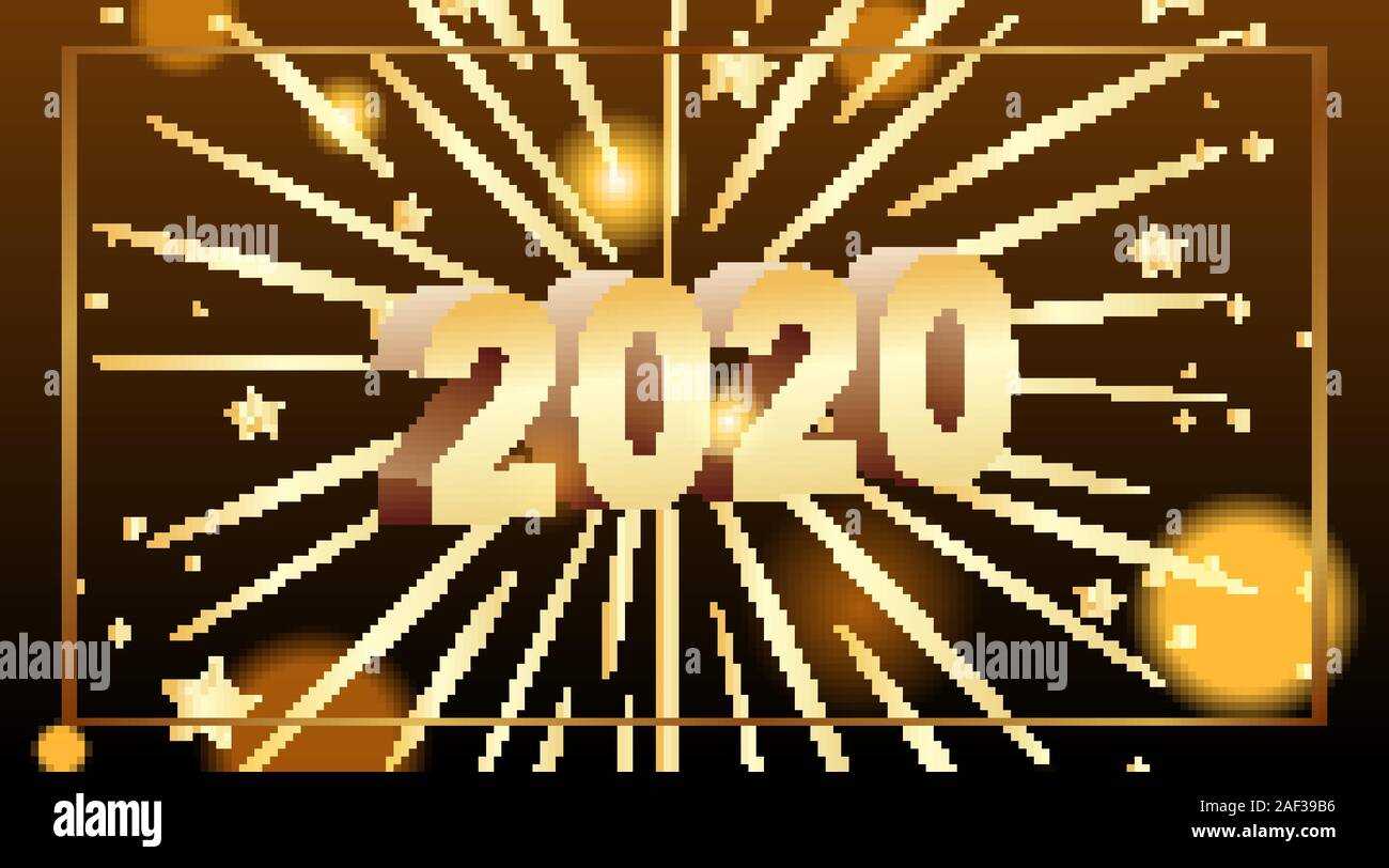 Happy new year background design for 2020 illustration Stock Vector ...